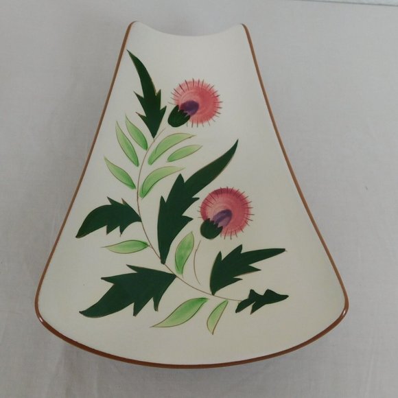 Stangl | Dining | Stangl Pottery Thistle Pattern Footed Relish Tray Mcm ...